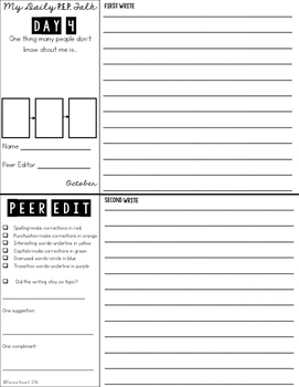 Peer Editing and Paragraph Writing for October 3rd, 4th, 5th, 6th Grade ...