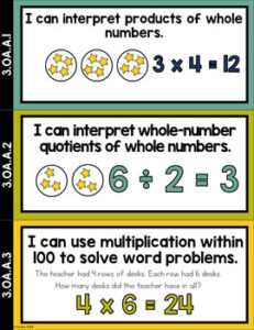 3rd Grade Math I Can Statements for the Common Core Standards - Teresa ...